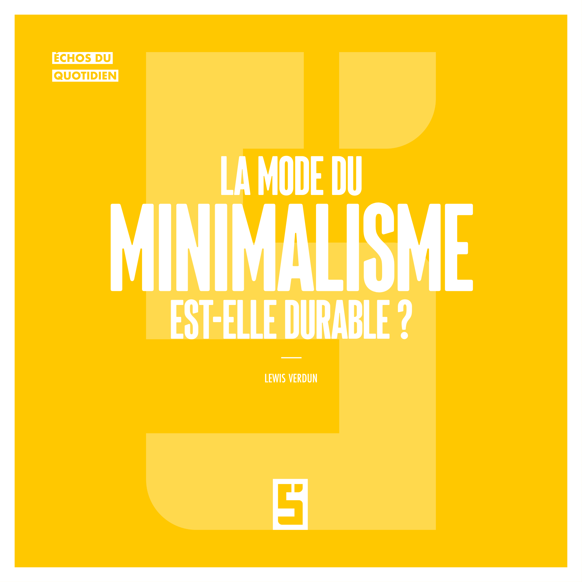 La mode du minimalisme est-elle durable ? - - Léwis Verdun (EAN13 ...